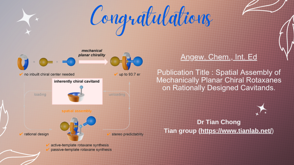 Angew. Chem., Int. Ed Publication – Dr Tian Chong - NUS Pharmacy and ...
